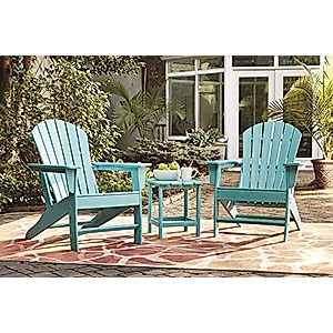 Signature Design by Ashley Sundown Treasure Outdoor Patio HDPE Weather Resistant Adirondack Chair, Blue
