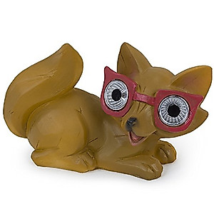 Dawhud Direct Fox Solar Light for Home and Outdoor Decor, Fox Solar Powered Flickering LED Garden Light Backyard Fox Decoration