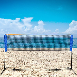 F2C Height Adjustable Portable Tennis Net, Badminton Net for Kids' Volleyball,Soccer Tennis,Pickleball, W/Steel Frame & Carrying Bag Indoor Outdoor Court Bench Backyard Driveway Gym,10FTX 5FT