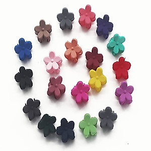 100 Piece Mini Hair Clips for Girls,Cute Candy Colors Flower Hair Pins for Toddlers Bangs Kids Children and Women Hair Bangs Little Clips Accessories