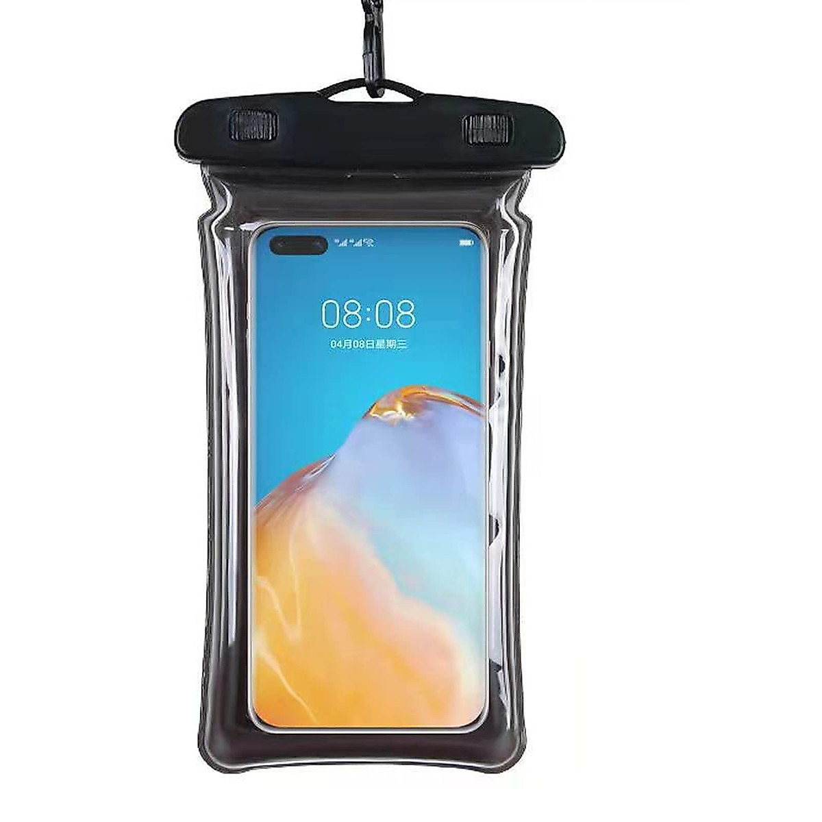 MOMODEER Universal Waterproof Case Cellphone Dry Bag, Universal Float Waterproof Case Underwater Dry Bag for Beach Swimming Kayak -2 Pack, Black