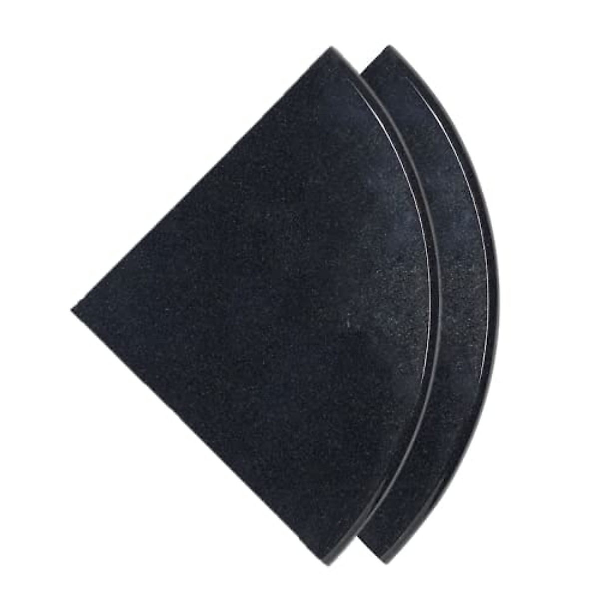 Premium Quality Absolute Black Granite Corner Shelf (Shower Caddy) Both Side Polished 9 Inch Maintenance Free, Stain Resistant (2 - Pack)