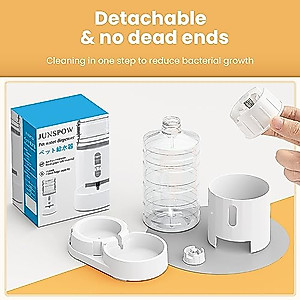 JUNSPOW Pet Water Dispenser 4L [Comes with Pet Placemat] Cat Dog Water Dispenser Automatic Water Dispenser Pet Water Bowl for Medium and Small Dog Cats