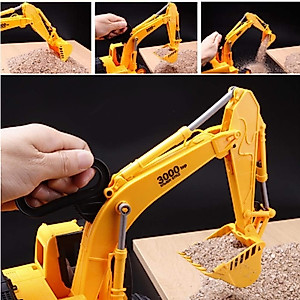 Liberty Imports Oversized Construction Excavator Kids Toy Play Truck, Large Digger Vehicle for Boys with Realistic Movable Claw, Tracks 1:22 Scale Model