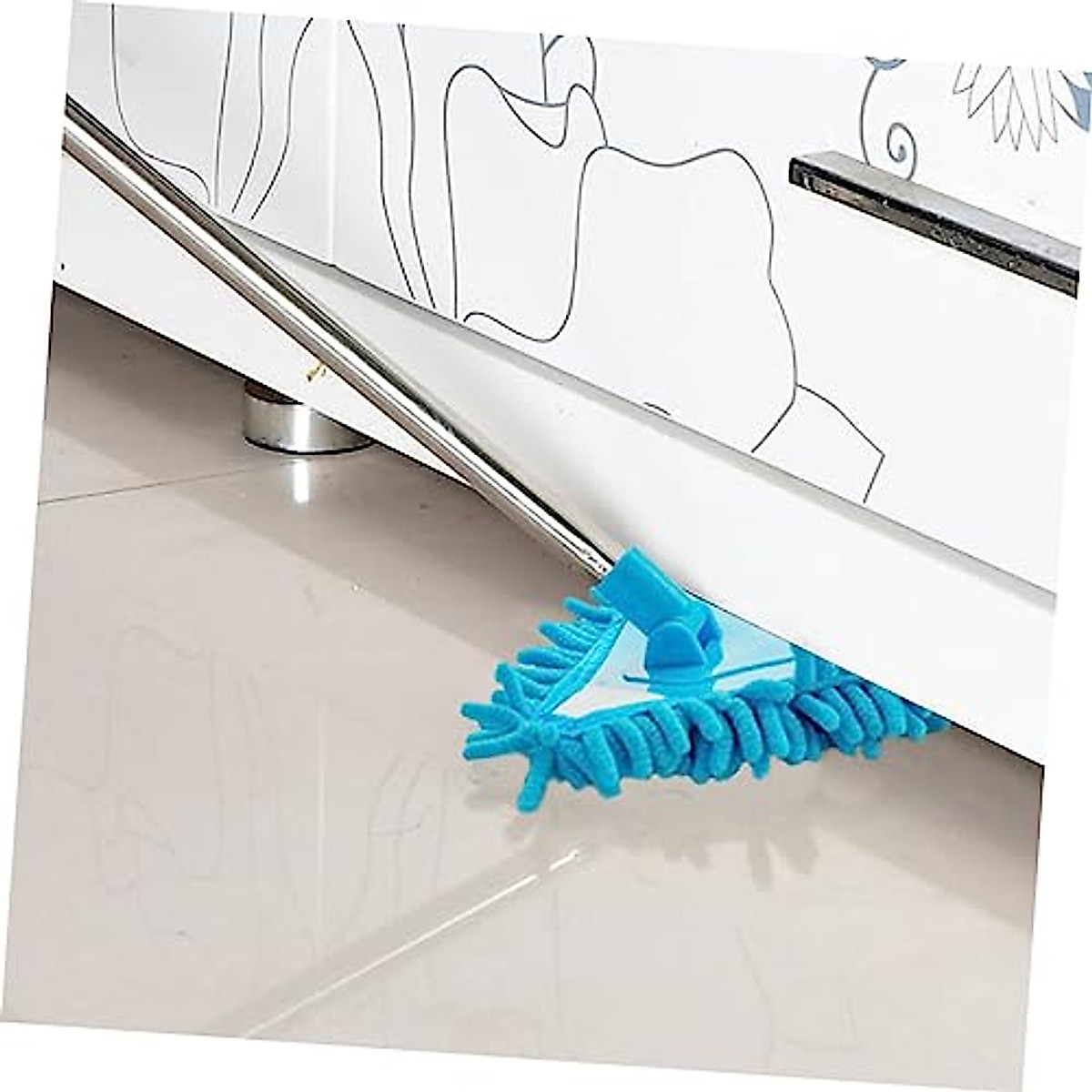 Healvian 1pc Telescopic Triangular Mop Car Wash Brush Tile Scrubber Cleaning Mop Wooden Floor Cleaner Floor Scrubbers Household Cleaner Home Telescopic Mop Household Supplies Tub