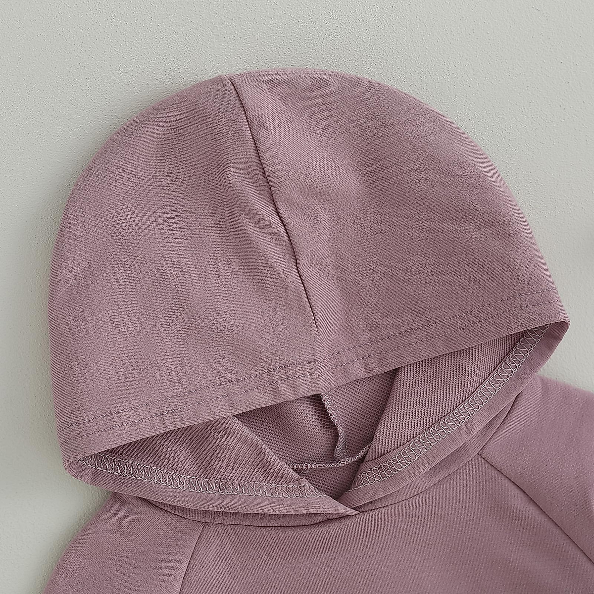 Endorothii Infant Baby Boy Girl Fall Clothing Hoodies Sweatshirt Romper Solid Long Sleeve Bodysuit Outfit Winter Clothes (Purple, 6-12 Months)