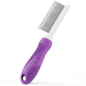 Detangling Pet Comb with Long & Short Stainless Steel Teeth for Removing Matted Fur, Knots & Tangles + Cat Nail Clipper, Dog Nail Trimmers – Pet Claw Scissors for Cats, Dogs, Rabbits & Small Animals