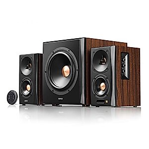 Edifier S360DB Bookshelf Speaker with Wireless Subwoofer, 2.1 Speaker System, Bluetooth v4.1 AptX Wireless Sound, for Computer Rooms, Living Rooms, and Dens