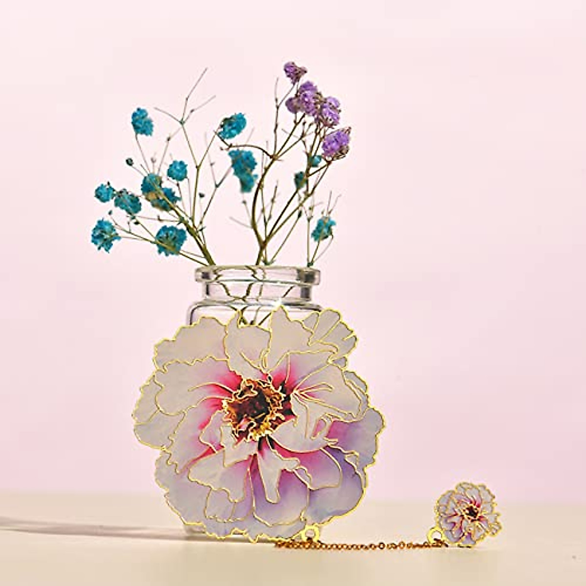 Flowers Metal Bookmark Art Style Pendant Pagination Marker Stationery Supplies 1 Piece