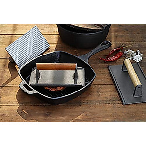 New Star Foodservice 36435 Commercial Grade Iron Steak Weight/Bacon Press, 8.25 by 4.25-Inch