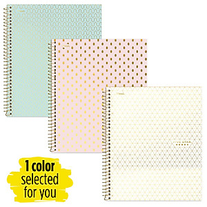 Five Star Spiral Notebook Plus Study App, 1-Subject, College Ruled Paper, 11" x 8-1/2", 100 Sheets, Design Will Vary (06348)