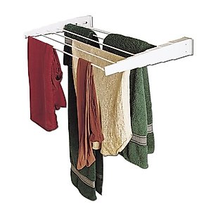 Household Essentials Wall-Mount Telescoping Indoor Clothes Drying Rack