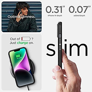 Spigen Mag Armor (MagFit) Compatible with MagSafe Designed for iPhone 14 Case (2022) - Matte Black