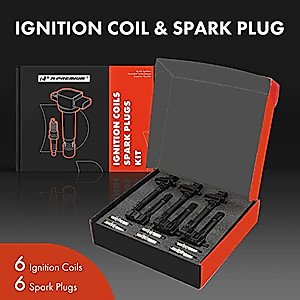 A-Premium Set of 6 Ignition Coil Pack and Iridium Spark Plugs Compatible with Nissan Maxima 1995-1999 & Infiniti I30 1996-1997 3.0L, Replace# 2244831416