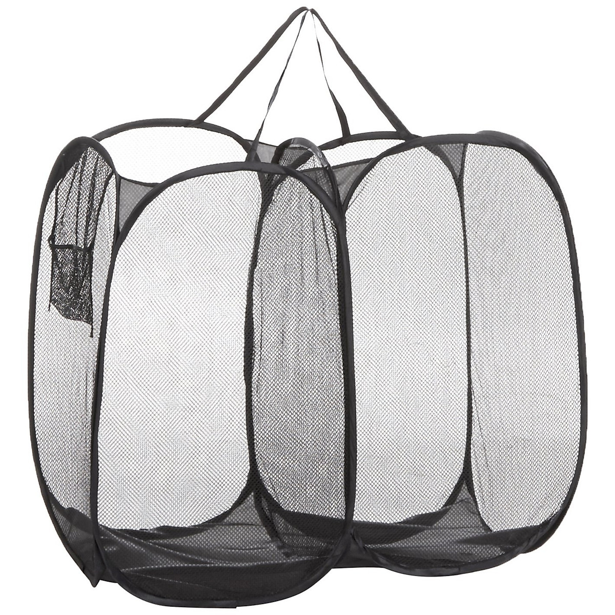 Wrapables Black Double Component Pop-Up Mesh Hamper (23 x 24)