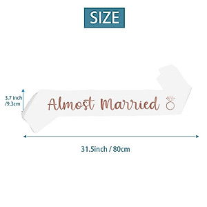Almost Married Sash, Sash for Wedding Rehearsal Engagement Party Supplies Decoration Favors, Sash for Brides-to-be