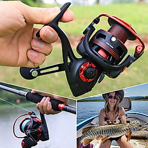 One Bass Fishing reels Light Weight Saltwater Spinning Reel - 39.5 LB Carbon Fiber Drag,12+1 BB Ultra Smooth All Aluminum Inshore Reel for Saltwater or Freshwater