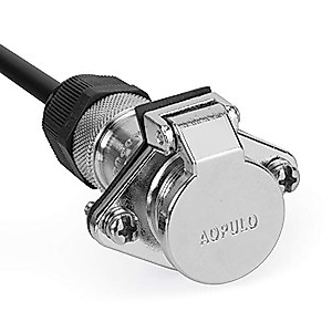 DALLUX Heavy Duty Vehicle Coil Trailer Cable with 4 Channel 4 PIN AV Connector Disconnect Kit for Truck Caravan Motor Home Backup Security Camera Monitor System