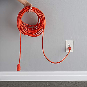 Amazon Basics 50-Foot 3-Prong Vinyl Indoor/Outdoor Extension Cord - 13 Amps, 1625 Watts, 125 VAC, Orange