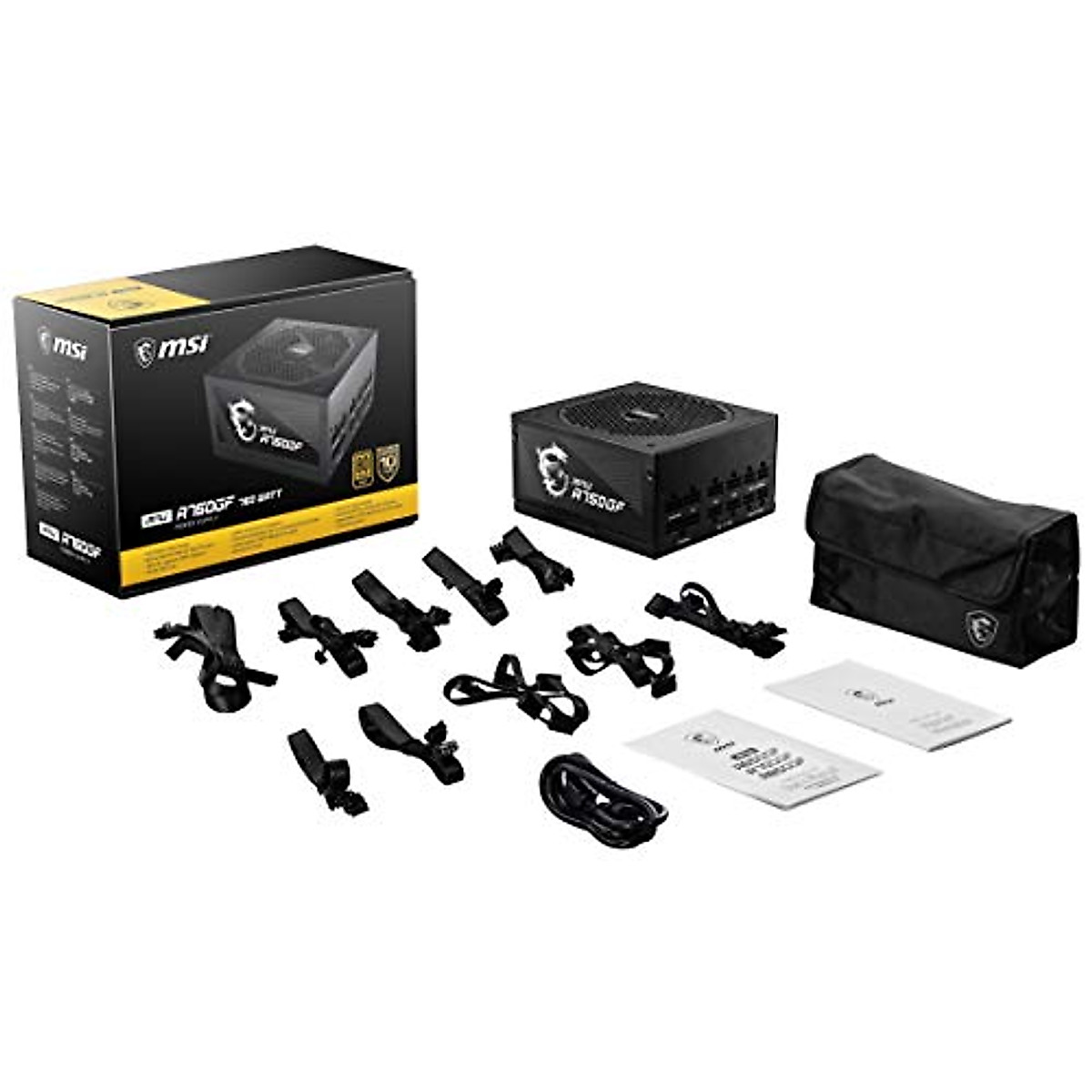 MSI MPG A750GF Gaming Power Supply - Full Modular - 80 PLUS Gold Certified 750W - 100% Japanese 105°C Capacitors - Compact Size - ATX PSU