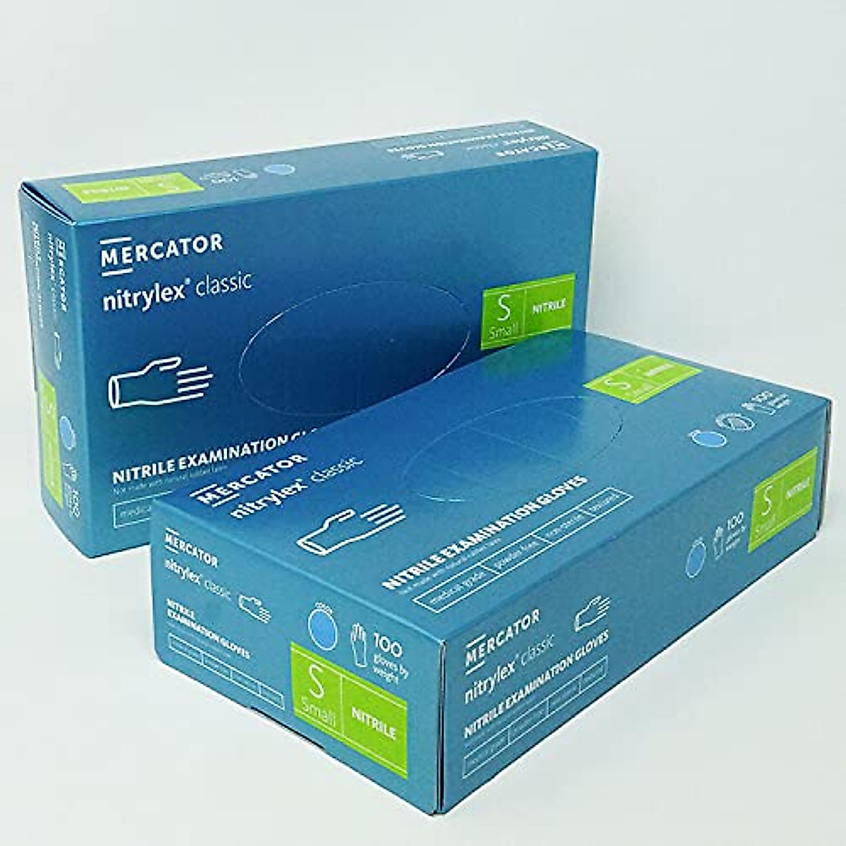 NITRYLEX Nitrile Medical Exam Gloves 1000/cs, Powder-Free, Latex-Free, Textured, Blue, S - SMALL, Disposable Examination Gloves, Strong & Flexible, 10 bx of 100 Nitrile Gloves