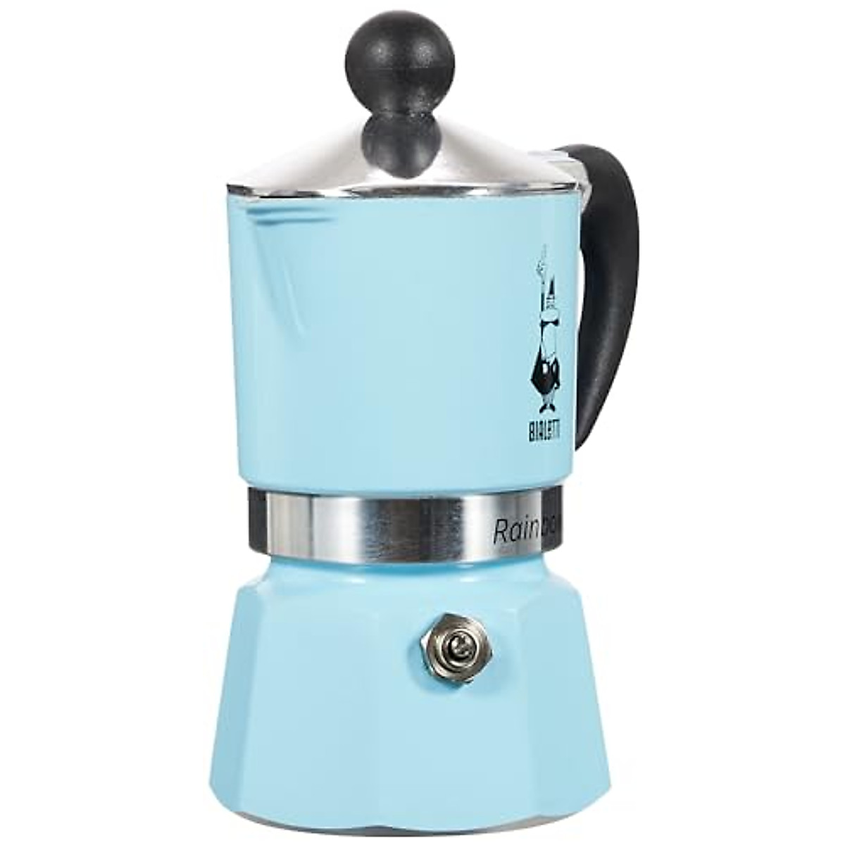 Bialetti 5041 Rainbow Espresso Maker, Light Blue