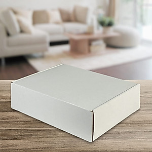 RLAVBL 12x9x3 Inches Shipping Boxes Set of 20, White Corrugated Cardboard Box, Mailer Boxes for Packing Small Business