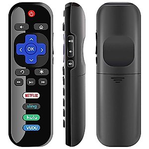 Replacement Remote for All Roku TV, Universal Remote for TCL Roku/Hisense Roku/ONN Roku/Sharp Roku TV with Netflix, Sling, VUDU and Hulu Buttons