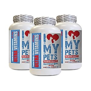 I LOVE MY PETS LLC Immune System Booster for Dogs - Ultra Vitamins - Dog Health - Mineral Support - Dog Muscle and Joint - 360 Treats (3 Bottles)