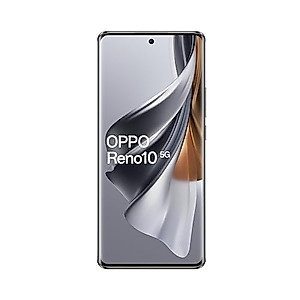 OPPO Reno10 Dual-SIM 256GB ROM + 8GB RAM (Only GSM | No CDMA) Factory Unlocked 5G Smartphone (Silvery Grey) - International Version
