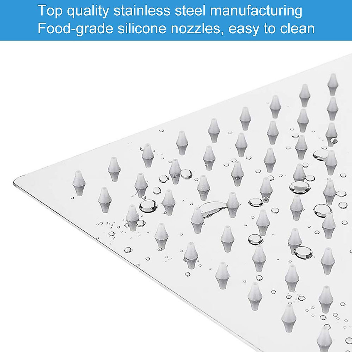 Rain Shower Head with 11’’ Adjustable Extension Arm, Large Stainless Steel High Flow Rainfall Square Shower head, Bath Shower Waterfall Full Body Coverage (12 Inch Showerhead with Arm, Chrome)