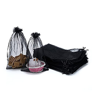 Volanic 50PCS 8 X 12 Inch Sheer Drawstring Organza Gift Bag Jewelry Pouch Party Wedding Favor Candy Mini Bottle Samples Display Bags