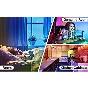 ZXMEAN Led Lights for Bedroom 50ft LED Strip Lights Music Sync Color Changing with Remote and App Control RGB LED Strip, LED Lights for Room Decor Home Party Decoration (2 Rolls of 25ft)