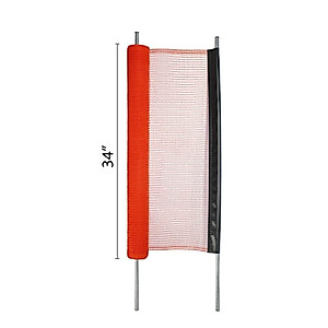 KidKusion Non-Retractable Driveway Safety Net, Orange, 20' | Outdoor Barrier; Playtime Safety; Yard Safety