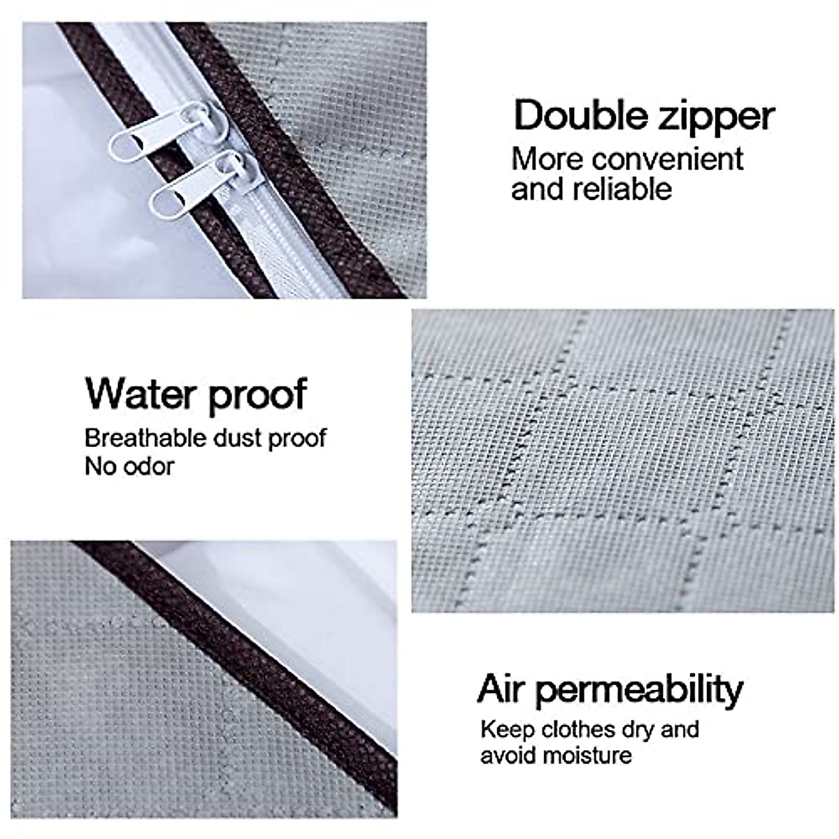 Clothes Storage Bag foldable Linen Zippered Storage Bag for Closet, Pillow, Clothes, Bag Storage Containers