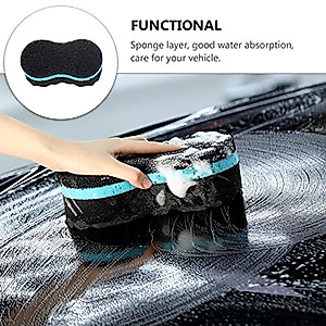 FAVOMOTO 1 pc Kitchen Car Wash Brush Home Multi Auto Scratch Pad - Tool Vehicle Sponges Honeycomb for Non- Scrubber Sponge Functional Large Window Cleaning Non-Scratch Handy Shaped