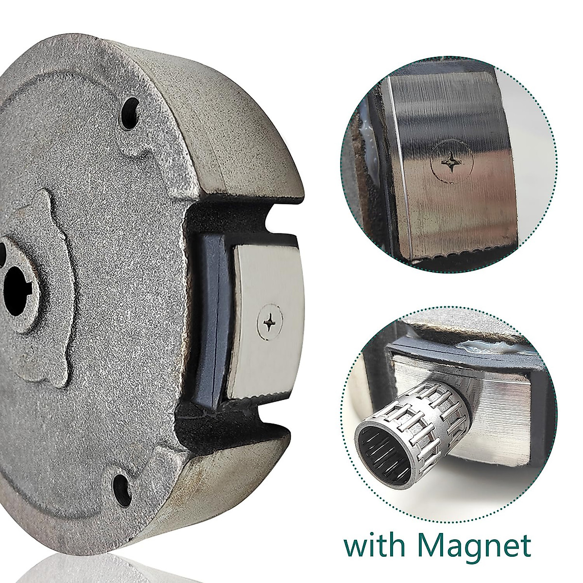 Flywheel with Magneto for Honda GX160 GX200,Champion Jiangdong 5.5HP 6.5HP Engine Snowblower Coleman Powersports 163CC 196CC Mini Dirt Bike Go Kart Scooter ATV