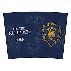 ABYSTYLE World of Warcraft Alliance Travel Mug Holds 12 Fl Oz Video Games Action Home Office Drinkware Accessorie Merch Gift