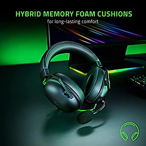 Razer BlackShark V2 X USB Wired Esports Gaming Headset: 7.1 Surround Sound - 50mm Drivers - 240g Lightweight Build - Noise Cancelling Mic - Hybrid Memory Foam Cushions - Long Lasting Comfort - Black
