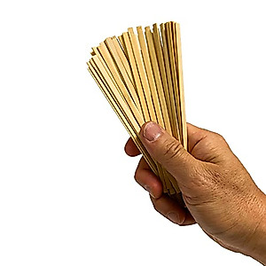 KingSeal Bamboo Coffee Stir Sticks, 5.5 inches, Square End, Stronger and Thicker Than Standard Wood, 100% Renewable and Biodegradable - 1 Box of 1000 Stirrers