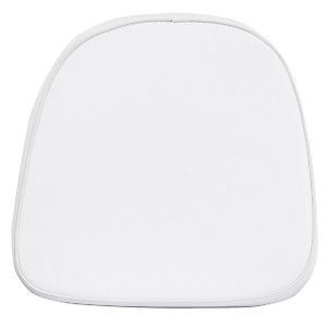 Flash Furniture August Kids Soft White Fabric Chiavari Chair Cushion
