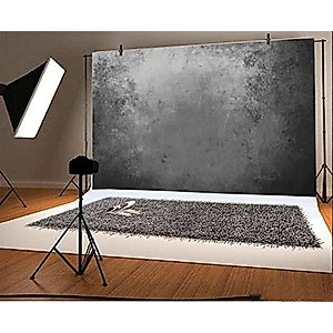 JASREE Vinyl 10x8ft Vintage Abstract Grey Backdrop for Photography Blue Backdrop Gradual Change Gray Cement Wall Background Kids Baby Shower Adults Wedding Photos Portrait Backdrop Photoshoot Props