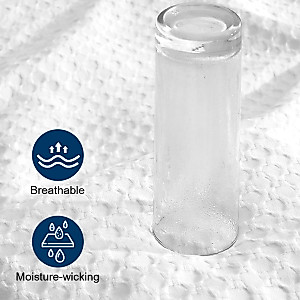 STWIENER 100% Cotton Waffle Weave Duvet Cover Set King Size - Comforter Covers Soft Textured Bedding Sets for All Season - 3 Pieces Includes 1 Duvet Cover with and 2 Pillow Shams(White, 104"x90")