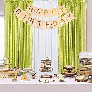 Lime Green Sequin Curtains 2 Panels 2FTx8FT Baby Shower Backdrop Glitter Backdrop Sequin Backdrop for Wedding