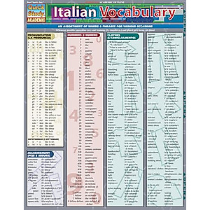 Italian Vocabulary QuickStudy Laminated Reference Guide (QuickStudy Academic)