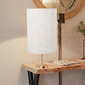 MAGICLULU 1Pcs Linen Lampshade Cylinder Linen Fabric Lamp Shade Natural Linen Lamp Shades for Table Lamp Wall Floor Light