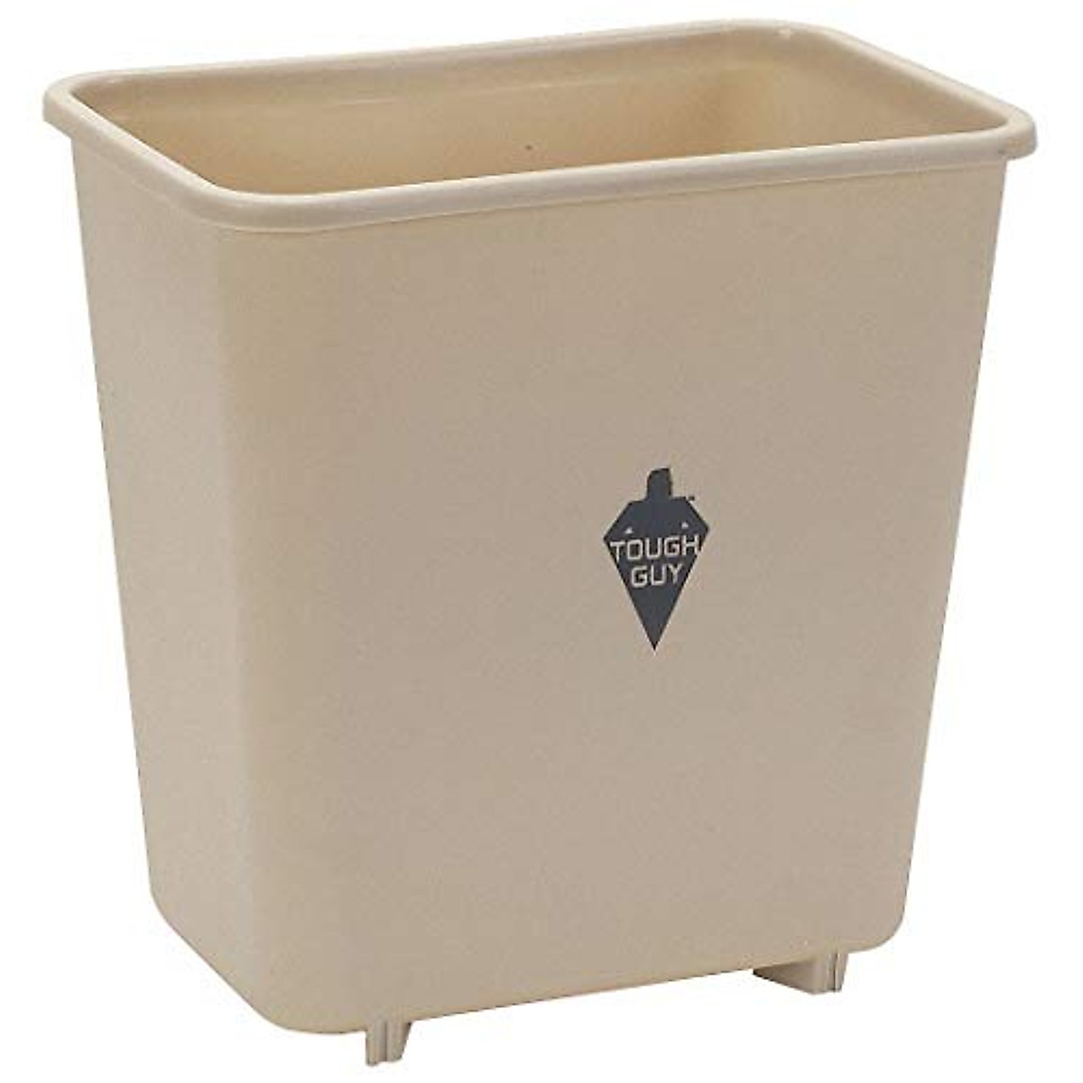 8 qt. Rectangular Beige Trash Can