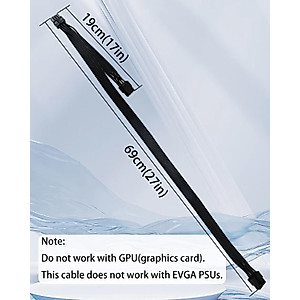 COMeap CPU Cable for Corsair PSUs, CPU 8 Pin Male to CPU 8 Pin (4+4 Detachable) Male EPS-12V Motherboard Power Adapter for Thermaltake ARESGAME Power Supply 25-inch(63cm)