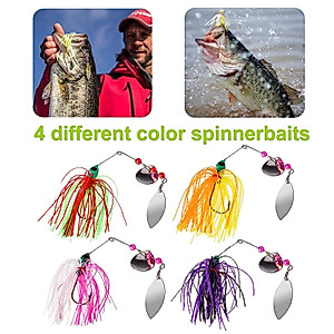 PLUSINNO Telescopic Fishing Rod and Reel Combo, 102Pcs Fishing Lures Baits Tackle