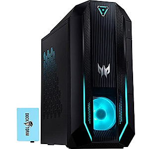 acer Predator PO3-630 Gaming Desktop PC (Intel i7-11700 8-Core 2.50GHz, 32GB RAM, 2TB PCIe SSD + 6TB HDD (3.5), GeForce RTX 3070 8GB, WiFi 6, BT 5.1, Backlit KB, RJ-45, Win11Home) w/Dockztorm Dock